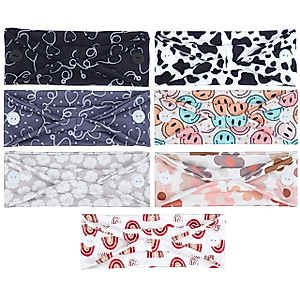 ABAMERICA Headbands with Button for Mask, Wide Nurses Headbands Non Slip Elastic Ear Protection for Women Men Doctors Sweatband Head Wrap