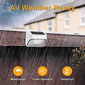 Permanent On All Night Solar Outdoor Lights 6 Pack, 2 Lighting Modes, Warm White/Cool White, IP65 Waterproof, Decorative Lighting for Fence Deck Garden Yard Stair Patio Post Pathway Steps(White)