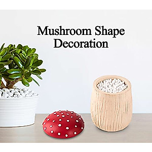 dgudgu 2 Pack Qtip Holder Mushroom Cotton Ball Holder Cotton Swab Holder Qtip Dispenser Bathroom Cotton Ball And Qtip Organizer Cotton Ball Container