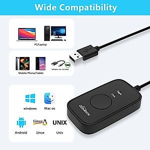 Cloudeck Mouse Jiggler Undetectable for Computer, USB Mouse Mover, Gaming Automatic Continuous and Assistive Click Device, Plug & Play, Simulate Mouse Pointer Movement to Prevent PC Going Sleep