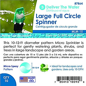 Mister Landscaper MLM-15 Large Full Circle Micro Spray Spinner (10 Quantity)