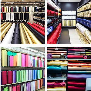 Satin Fabric | by The Yard | Luxury & Soft | 60" Wide Roll | Silky & Shiny | Decoration, Apparel, Drapery, DIY Crafts (Red, 2 Yards)