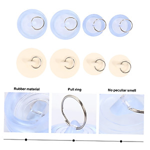 Amosfun 24 Pcs Sewer Plug Bathtub Stopper Plug Bathtub Drain Stopper Tub Drain Plug Universal Flat Suction Sink Stopper Kitchen Sink Stopper Durable Stopper Supplies Rubber