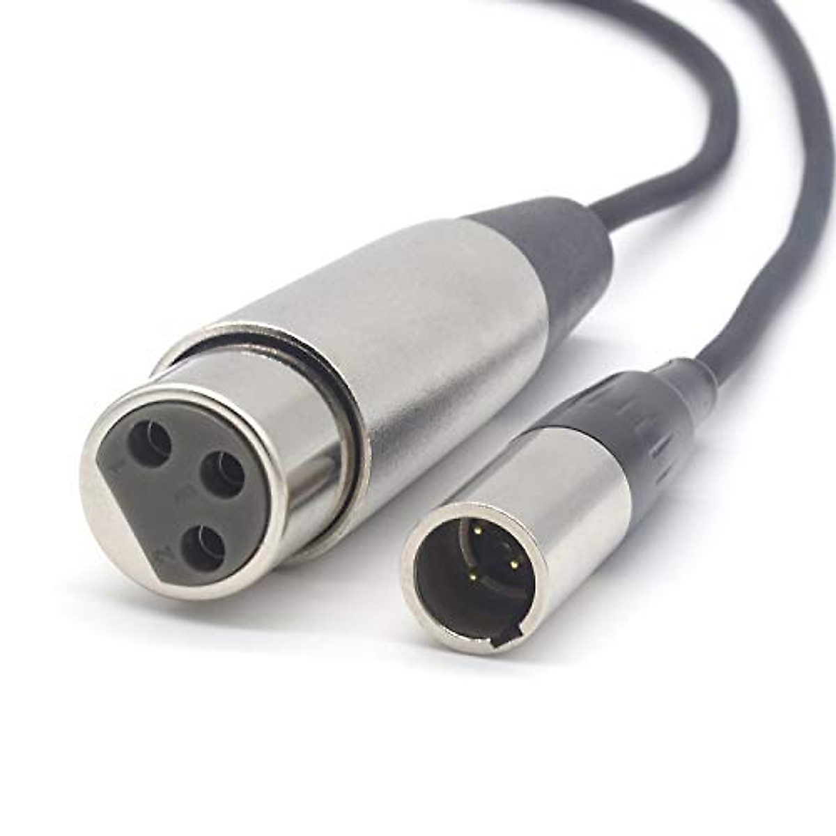 SiYear Mini -XLR Male to XLR Female Plug Microphone Cable for Blackmagic Pocket 4K Camera Video Assist 4K, Mini XLR 3 Pin Pro Lapel Audio Cable (5FT/1.5M)