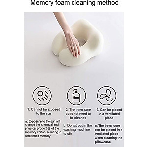 JYYBN Travel Pillow 100% Pure Memory Foam Neck Pillow, Chin and Neck Support Cushion U Shaped Portable Travel Pillow for Kids Adults Aircraft Car Train Office