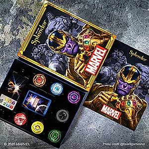 Splendor Marvel Board Game for Adults and Family | Super Heroes Strategy Game | Ages 10+ | 2 to 4 players | Average Playtime 30 minutes | Made by Space Cowboys