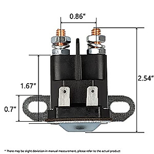 AM138068 Starter Solenoid Fit for John Deere Riding Mower, 725-04439 Solenoid for MTD Troy Bilt Cub Cad LT1042 RZT50 and John Deere LA145 L105 L130 Tractor, 12V Solenoid