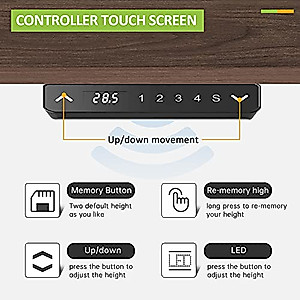 ALFA FURNISHING Advanced 55x28 Inches Standing Desk for Home Office, Dual Motor Electric Adjustable Height Desk, Sit Stand Desk with 4 Pre-Set Memory (55x28, Walnut Top + White Frame Dual Motor)