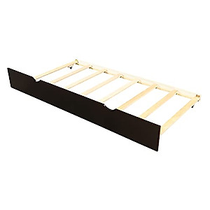 CITYLIGHT Twin Bed Frame with Trundle, Twin Trundle Bed with Headboard, Wood Twin Platform Bed for Kids,Girls,Boys or Guest Room,No Box Spring Needed,Espresso