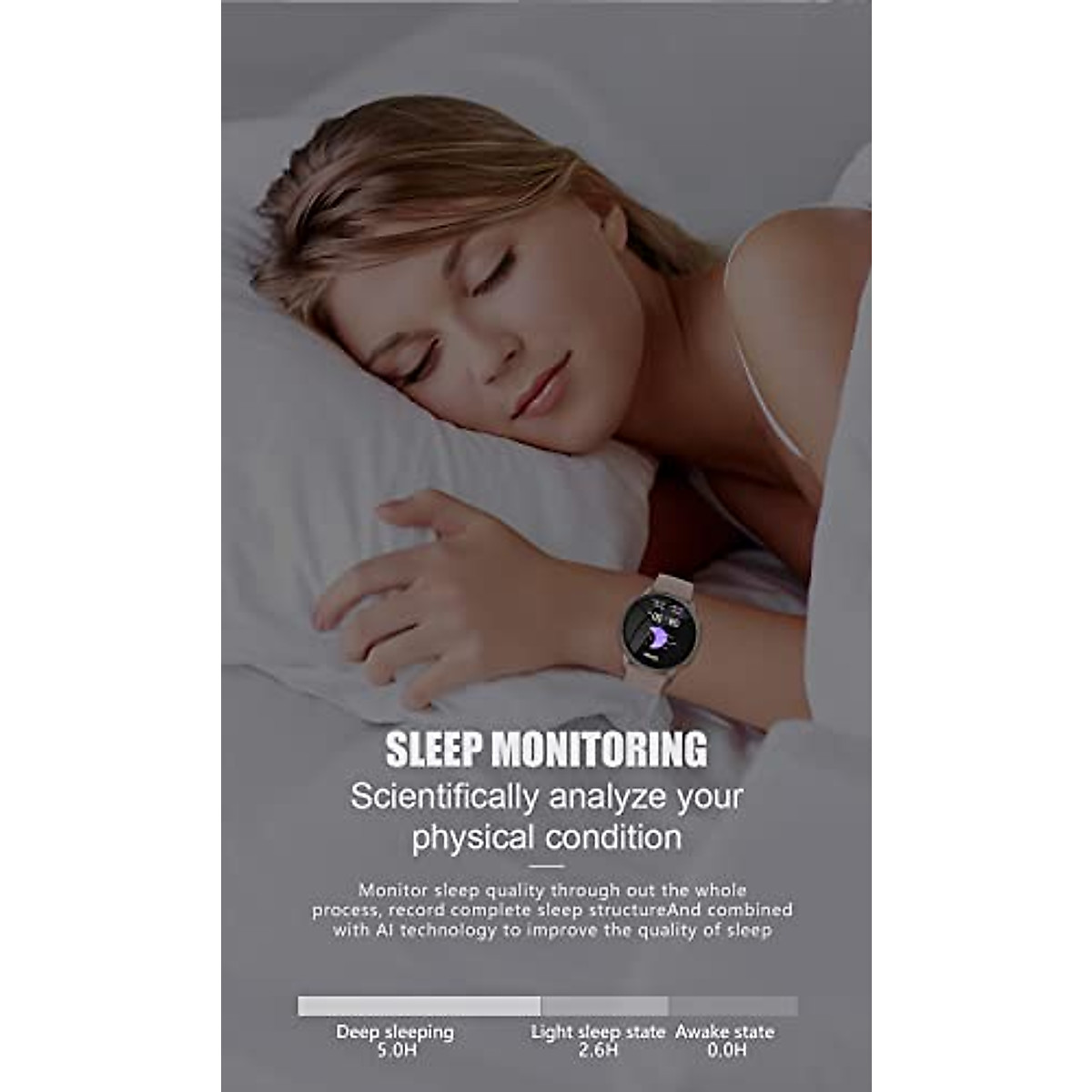 Holiday AMOLED Smartwatch, 1.3" HD Screen Activity Tracker for Fitness and Health with 14 Sports Modes, 3 ATM Waterproof, Monitor SpO2, Heart Rate, Sleep, Stress for Men and Women for Android iOS