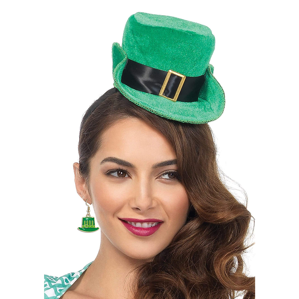 BVGA 9 Pairs St Patrick's Day Stud Earrings Set for Women Hypoallergenic Enamel Green Shamrock Stud Festive Clover Luck Hat Leprechaun Funny Irish Earrings Holiday Earrings Jewelry Gift