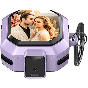 HGS Custom Armor Case Compatible for Galaxy Buds 2 Case 2021/ Galaxy Buds Pro Cover / Galaxy Buds Live Case,Personalized Secure Lock Design Sturdy Shockproof Protective Case Gift,with Keychain