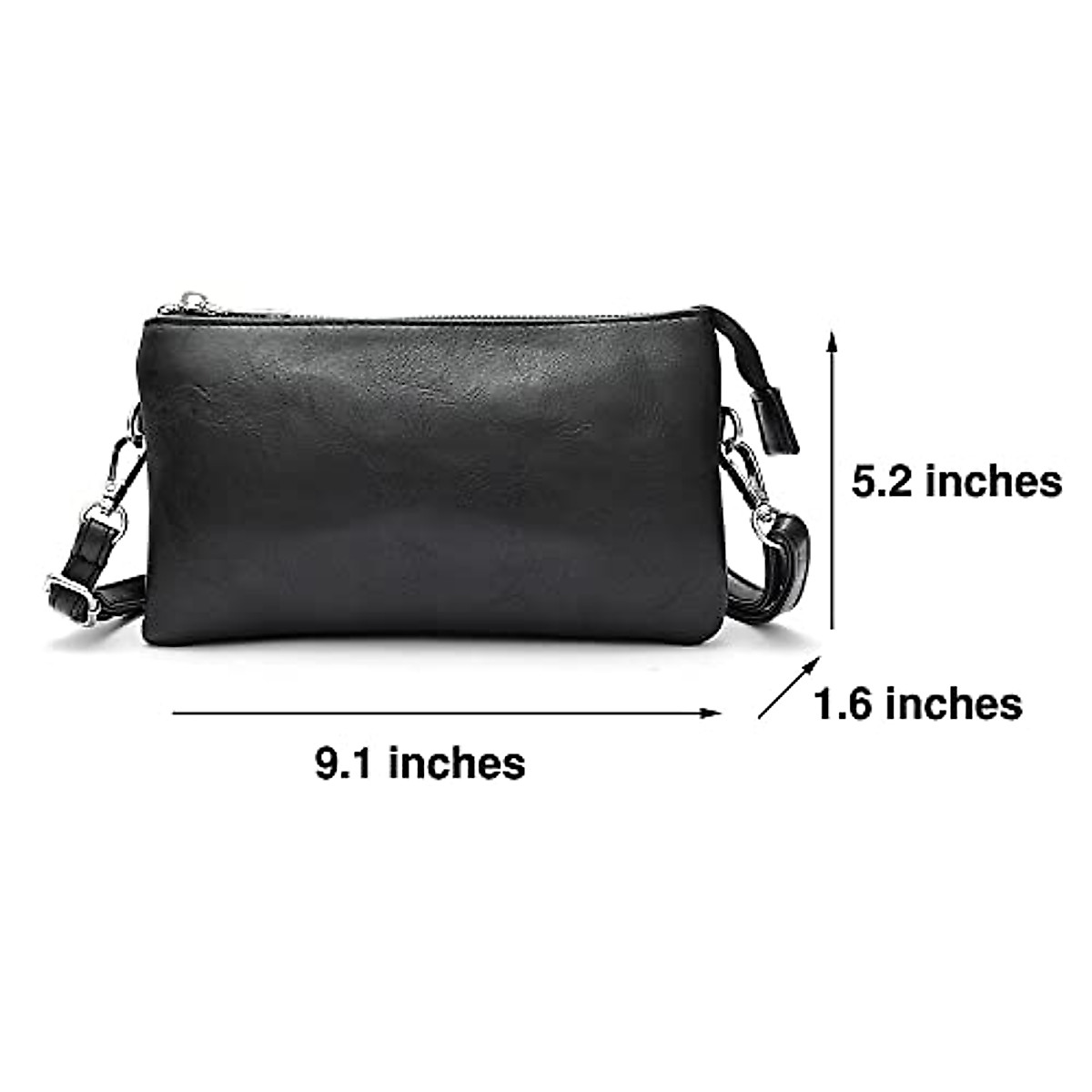 cuiab Vegan Leather Wristlet Clutch Small Handbag crossbody purse for women, Includes Adjustable Shoulder and Wrist Straps