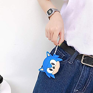 Funny 3D Cartoon Characters Silicone Design, Soft Leather Carabiner Protective Cover, Suitable for Fashionable Girls Children Teen Boys Airpods 1/2 case