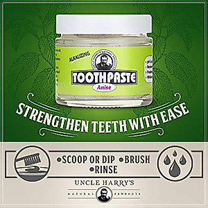 Uncle Harry's Fluoride Free Toothpaste - Anise (3 oz Glass jar)
