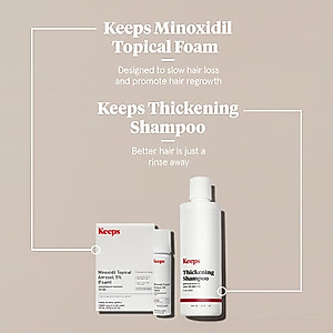 Keeps Minoxidil Foam and Thickening Shampoo Bundle for Hair Growth