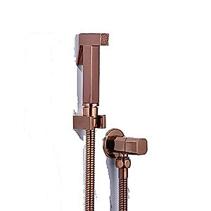 MINJING Bidet Taps Square Bidet Bathroom Hand Shower Bidet Toilet Sprayer Hygienic Shower Bidet Tap Wall Mounted Bidet Faucet Set-A