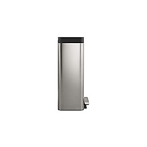 KOHLER 8 Gallon Tall Hands-Free Kitchen Step Can, Trash Can with Foot Pedal, Quiet-Close Lid, Stainless Steel, K-20941-ST