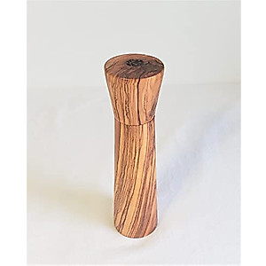 Olive Wood Mills with a Ceramic Mechanism, Grinder (Salt, Pepper, Coffee, Dried Herbs and Many Spices), Beige, 9x6.5 INCH