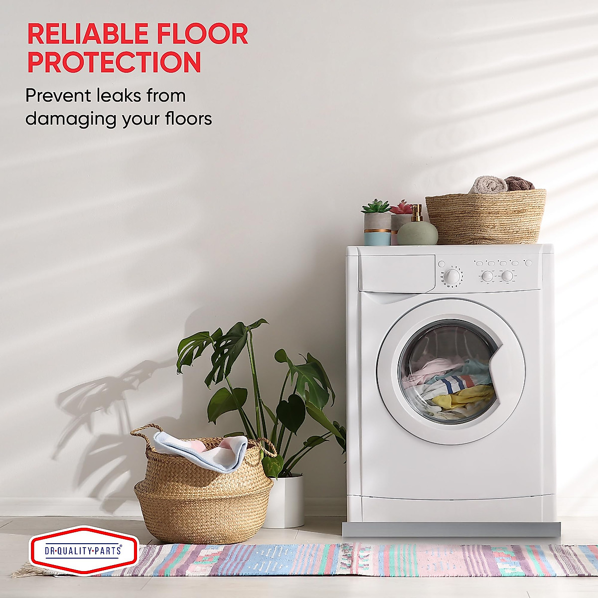 30" x 30" 2.5" Heavy Duty Washer Machine Drain Pan, Stainless Steel Fine (30x30x2.5)