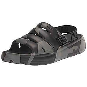 UGG Men's Sport Yeah CAMOPOP Slide Sandal, Black, 11
