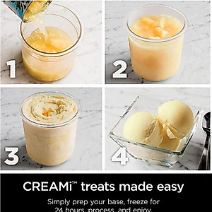 Creami Containers, for Ninja Creami Pints 4 Pack, Pint Containers Reusable,Leaf-Proof Compatible NC301 NC300 NC299AMZ Series Ice Cream Maker