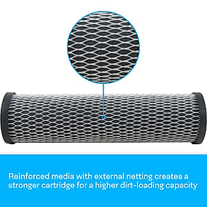 SpiroPure SP-C1 10x2.5 5 Micron Dual Purpose Sediment and Carbon Water Filter Cartridge C1 155002-43 D-10A (Case of 24)