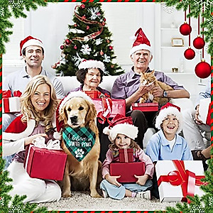 Bonjin 4 Pack Dog Bandana Christmas Classic Plaid, Pet Scarf Triangle Reversible Bibs Kerchief, Full of Chirstmas Element Patterns Pet Bandana, for Small Medium Large Dogs Cats Pets