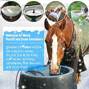 LOYCEGUO New 500W De-icer Submergible Bird Bath Heater Aluminum Cast for Livestock Poultry Horses, Cows, Birds, Wildlife Drinking Indoor Outdoors in Winter with 9.84 Foot Cord Birdbath Water Heater