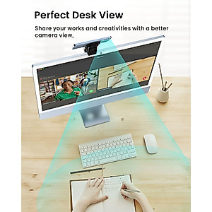 SODI Continuity Camera Mount for Desktop Monitor & iMac Compatible iPhone Webcam Mount with Mag-Safe for Mac and Displays, Mac OS Ventura, Work for Facetime, Desk View, Black