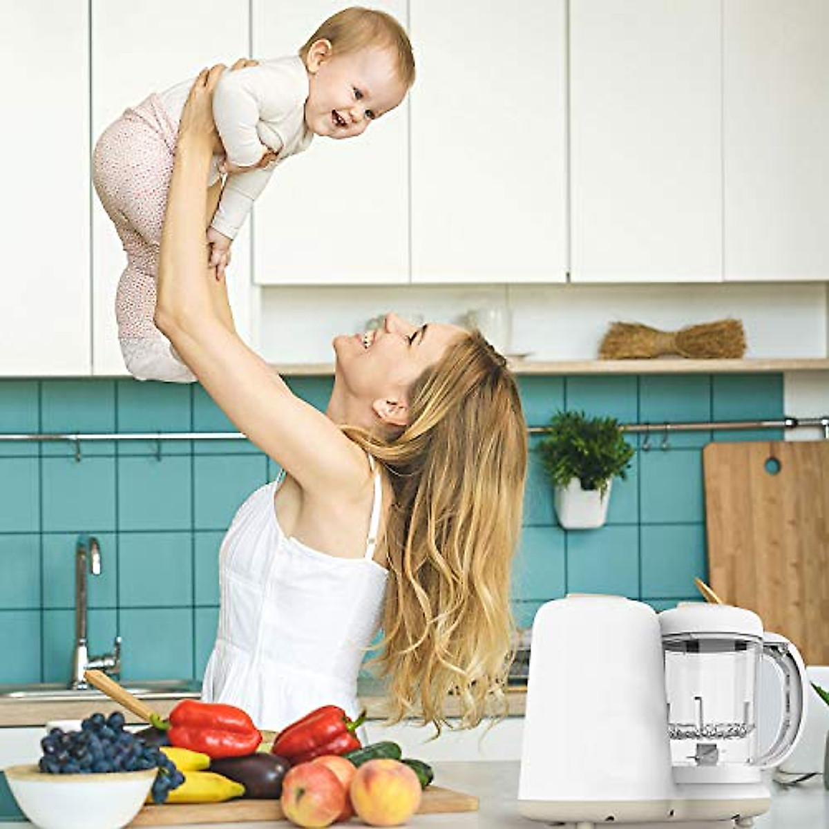 Avec Maman - Baby Chef 4-in-1 Food Processor for Babies - NEW 2023 - Steamer - Blender - Bottle Warmer - Jar Warmer - Multifunctional Baby Food Maker - BPA-Free & Certified Safe