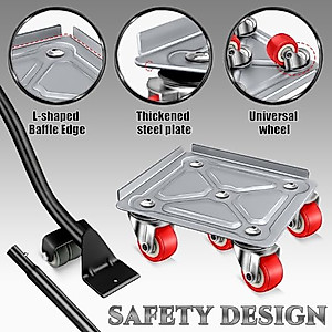 BTEC Furniture Sliders for Hardwood/Carpeted Floors, Furniture Movers with Wheels of 5, Appliance Dolly for Heavy Furniture
