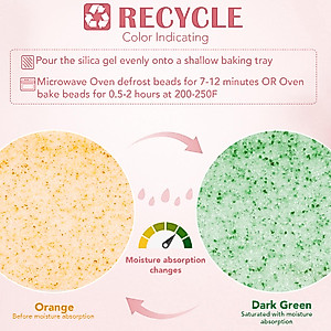 VOISEN Silica Gel Flower Drying, 5LBS Silica Gel for Drying Flowers,Color Indicating Flower Preservation Kit Contains Flowers Desiccant, Brush, Gloves, 6.7 L Plastic Box