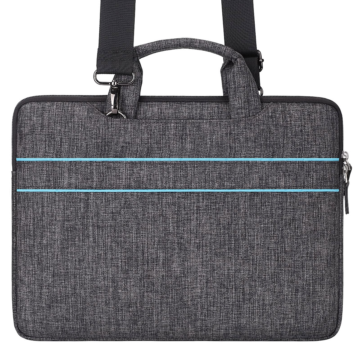 DOMISO 15.6 inch Laptop Sleeve Shoulder Bag Water-Resistant Protective Messenger Bag Business Briefcase Handbag for 15.6" Notebook/Yoga 720 IdeaPad 310 320 ThinkPad T570/HP Envy 15, Blue