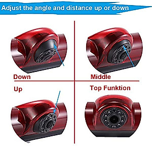 Navinio Super HD 1280*720 Pixels Car Third Roof Top Mount Brake Lamp Camera Brake Light Rear View Backup Camera for Chevrolet Express GMC Savana Vans Exporer Vans Cargo Reverse Parking Camera