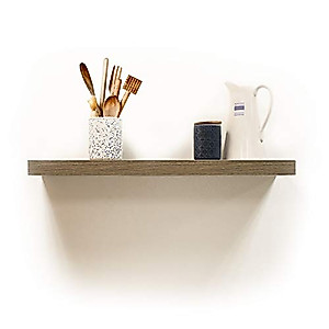 InPlace Shelving Lewis Hyman, 9602048E, Floating Shelf with Invisible Brackets, 35.4 Inch Wide x 2 Inch Height x 10.2 Inch Depth, Rustic Wood