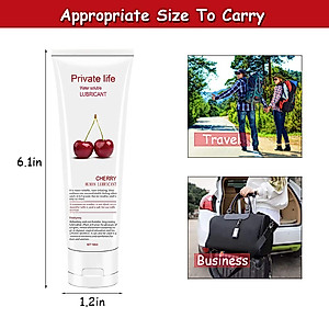 JoyeuxLube Water-Based Lube 4 fl.oz/100ml Cherry Flavored Natural Lubricant Smooth and Slippery Long Lasting… (Cherry)