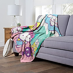Northwest Sanrio Hello Kitty Silk Touch Throw Blanket, 50" x 60", Mountain Adventure