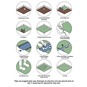 · Petgrow · Artificial Grass Turf Lawn 6FTX10FT,Economy Indoor Outdoor Synthetic Grass Mat 0.4inch Pile Height, Backyard Patio Garden Balcony Rug, Rubber Backing/Drainage Holes,Customized Sizes