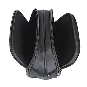 Damero Travel Organizer, Men Grooming Storage Bag with Two Compartments for Electronic Shaver, Hair Clipper, Beard Trimmer and Attachment, Roomy, Lightweight and Portable, Black