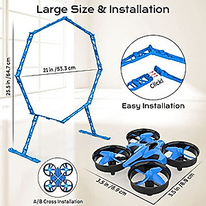 Dolanus Mini Drone for Kids Beginner - Fun Fly Racing Games, More Accessories RC Indoor Small UFO with Multiple Modes and 2 Batteries, Propeller Remote Control Quadcopter Helicopter for Boys, Blue, 8+