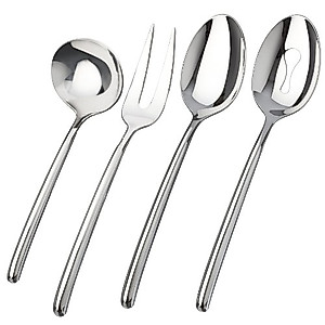 Ginkgo International Flight 4-Piece Stainless Steel Hostess Serving Set