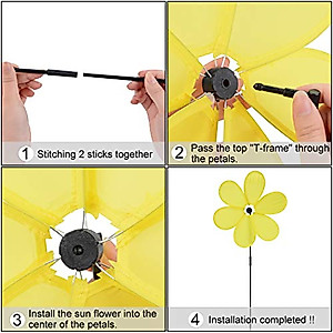 B bangcool Wind Spinners Sunflower Lawn Pinwheels Windmill Party Pinwheel Wind Spinner for Patio Lawn & Garden