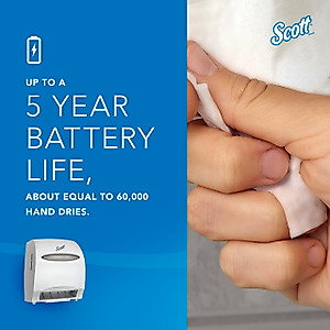 Scott Essential Hard Roll Paper Towel Electronic Dispenser (48858), Fast Change, White 12.7" x 15.76" x 9.57"