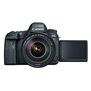 Canon EOS 6D Mark II DSLR Camera with EF 24-105mm USM Lens - WiFi Enabled (Renewed)