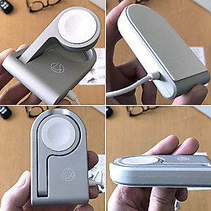 Apple Watch Charger (MFi Certified) Portable and Foldable to Enable Nightstand Mode with Included Charger USB Cable Cord for Apple iWatch Series 1/2/3/4/5/6/7/8/SE/Ultra for Home, Work or Travel