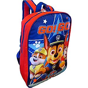 Paw Patrol Boys 15" School Backpack, Red-Blue, Size One_Size