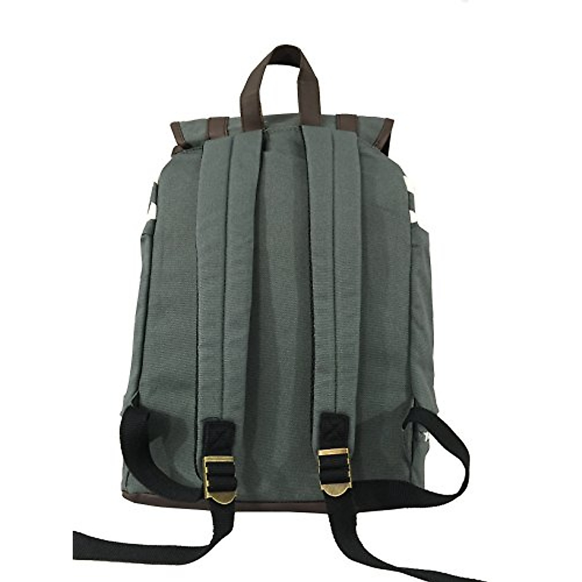 K-Cliffs Travel Laptop Backpack Canvas School Bookbag Casual School Daypack Rucksack Grey Chevron