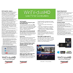 Hauppauge 1657 WinTV-dualHD Cordcutter Dual USB 2.0 TV Tuner for Nvidia Shield and Windows PC