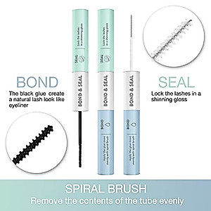 FLOMAZE Lash Bond and Seal DIY Eyelash Extension Glue Super Strong Hold Eyelash Adhesive Sensitive Waterproof, Gentle Formula Latex-Free Eyelash Glue